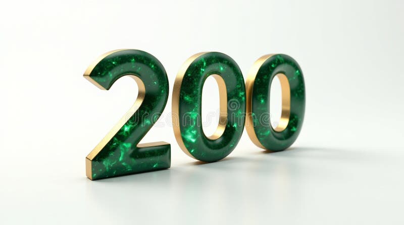 Green Two Hundred Number Design Stock Illustrations – 193 Green Two ...
