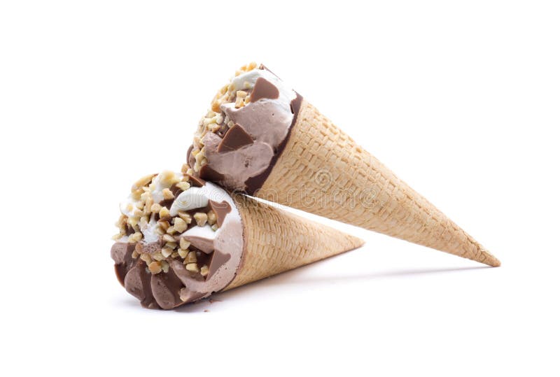 Ice cornet stock image. Image of studio, cold, summer - 55335105