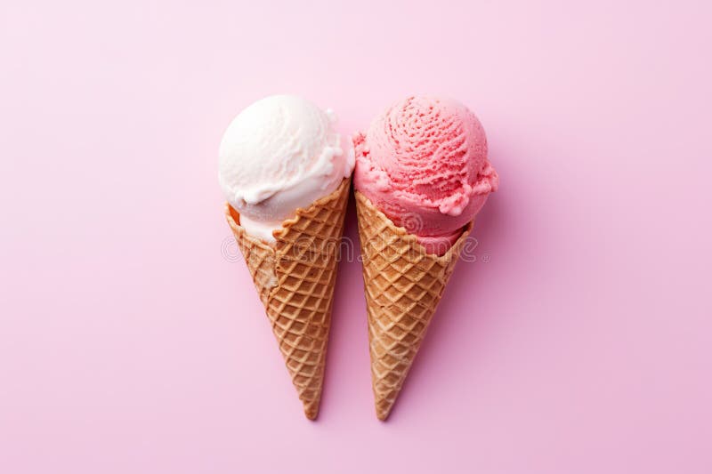 Two Ice Cream Cones Stock Illustrations – 297 Two Ice Cream Cones Stock ...
