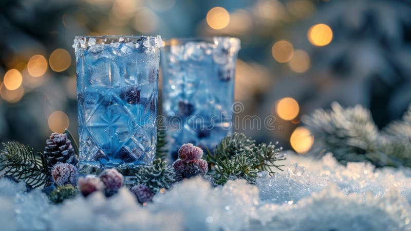 Two Ice Cubes on Snowy Ground Stock Image - Image of frozen, solid ...