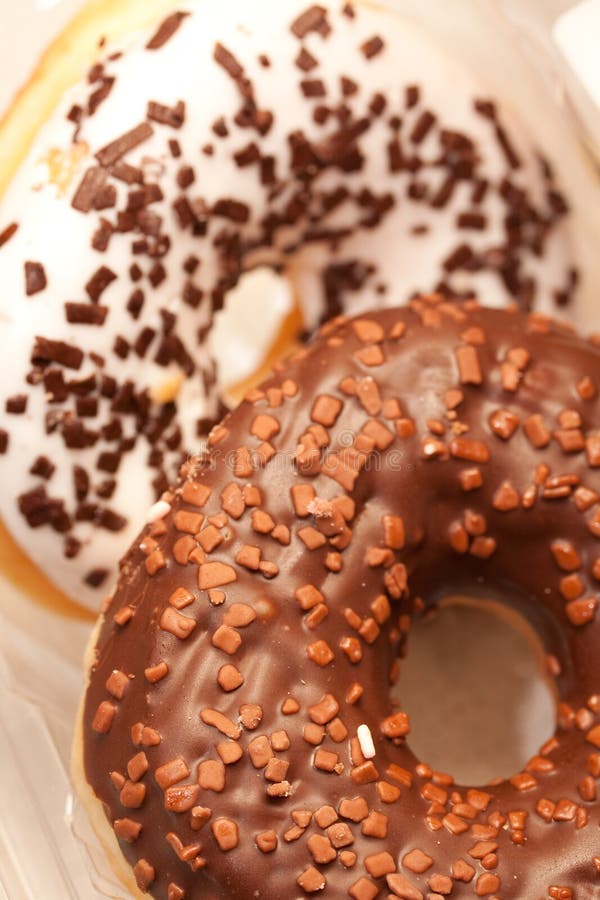 Two iced donuts stock image. Image of delicious, dessert - 18056295