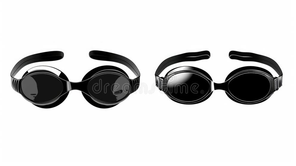 Two Identical Black Goggles Sit Side by Side on a Surface Stock Photo ...