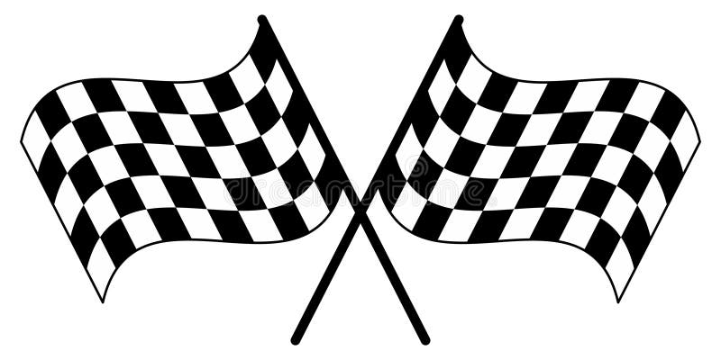 Two Identical Checkerboard Flags that Intersect Each Other. Stock ...