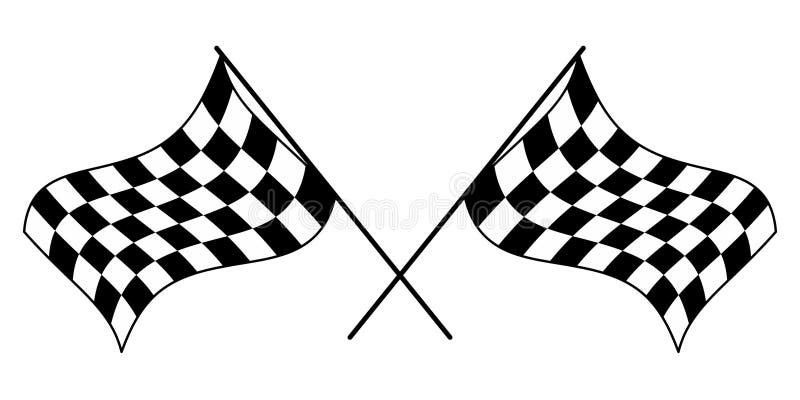 Two Identical Checkerboard Flags that Intersect Each Other. Stock ...