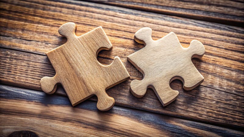 Two Identical Puzzle Pieces Interlocking Perfectly Symbolizing ...