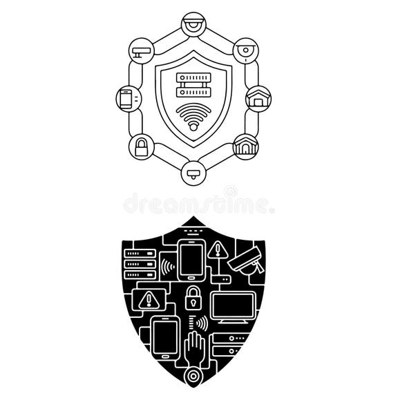 Digital Security Shield Network and Device Protection Stock ...