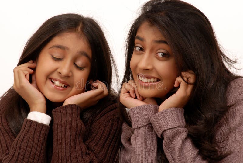 Two indian girls stock image. Image of facial, isolated - 12598461