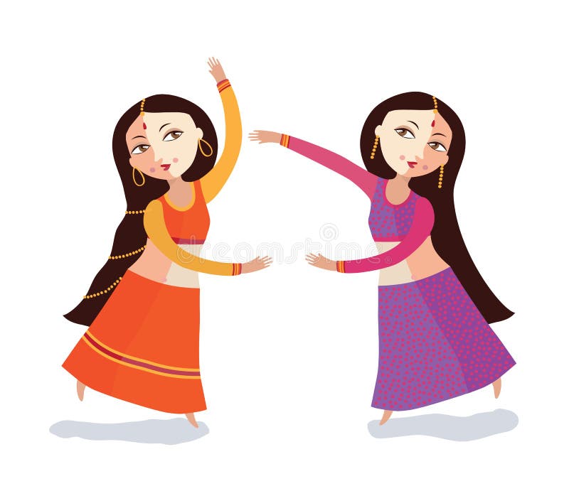 Colorful Bhangra And Gidda Dancer Stock Vector - Illustration of ...