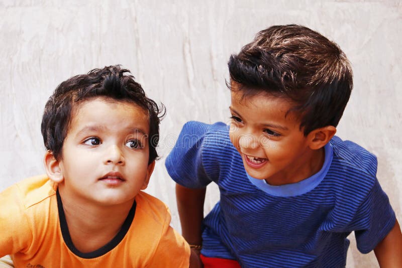 Two Brothers from Indian Village Stock Photo - Image of friends, clear ...