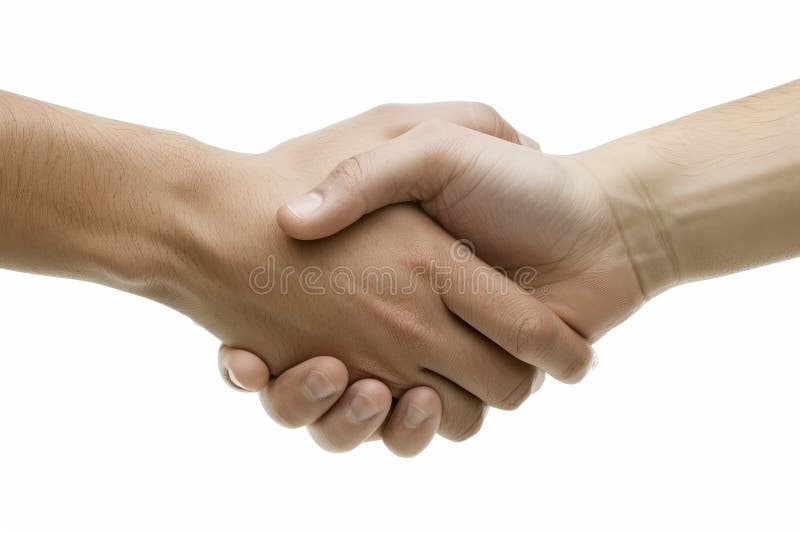 Two Individuals in Close-up View, Shaking Hands in a Professional ...