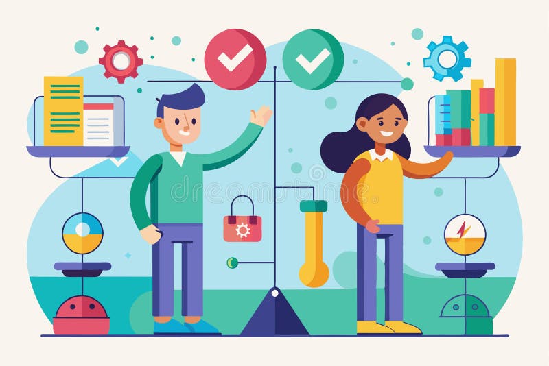 Two Individuals Engage in a Methodology Comparison, Showcasing ...