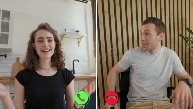 Emotions in Online To Offline Transitions with Two Participants Stock ...