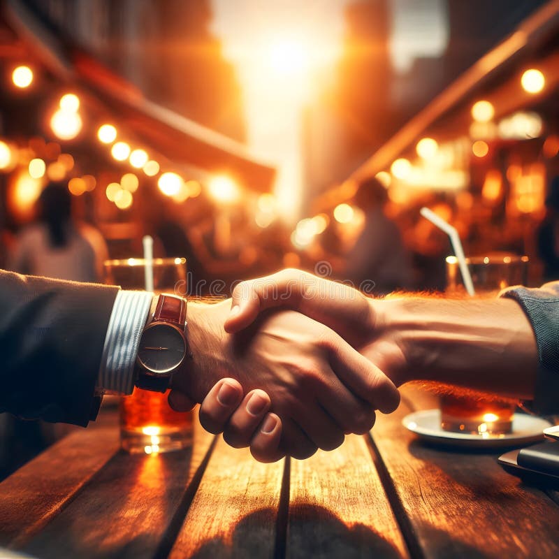 Two Individuals Engaging in a Handshake. Stock Illustration ...