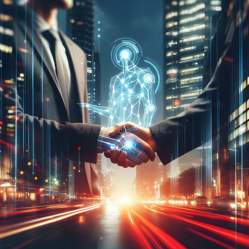 Two Individuals Engaging in a Handshake. Stock Illustration ...