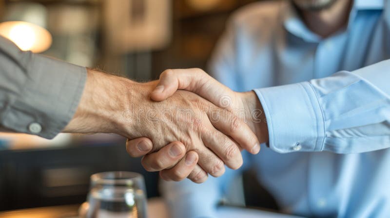 Two Individuals in a Formal Setting are Engaging in a Firm Handshake ...