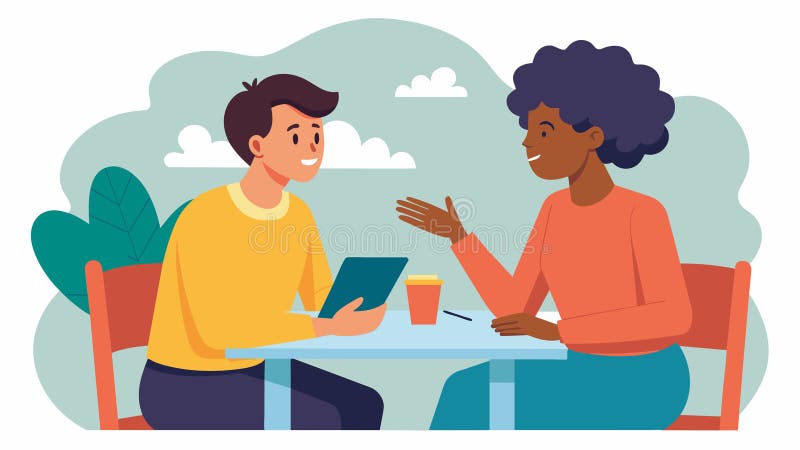 Two Individuals Having a Meaningful Conversation at a Small Group ...