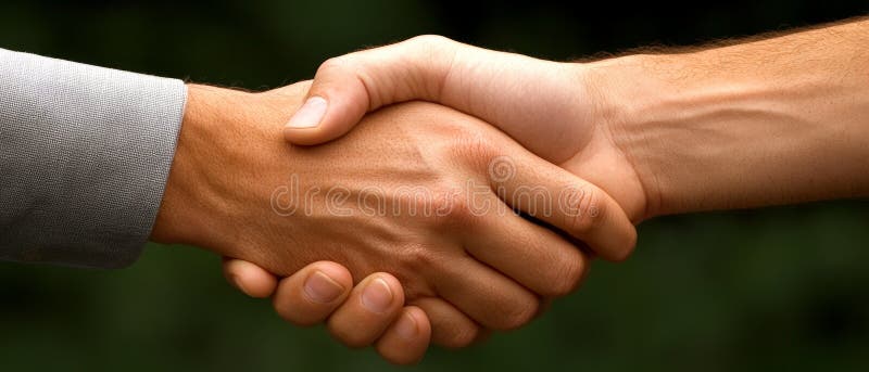 Two Individuals are Shaking Hands To Signify a New Partnership in ...