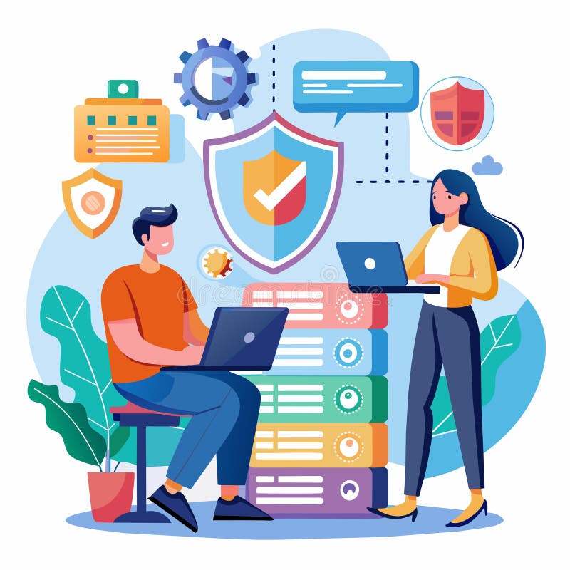 Two Individuals Sitting at a Table, Focused on Their Laptops ...