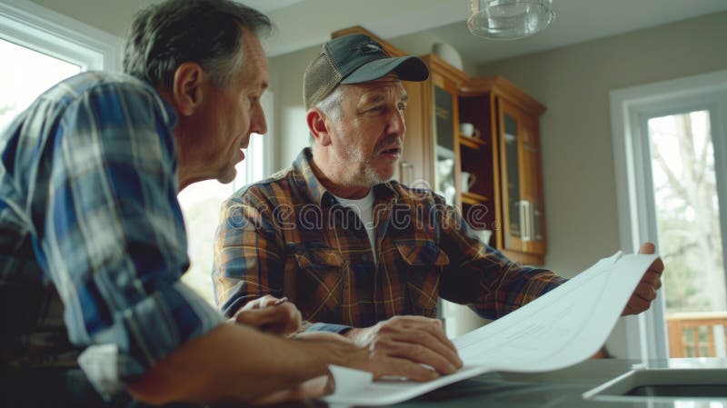 Two Individuals Studying a Paper with Interest Stock Image - Image of ...