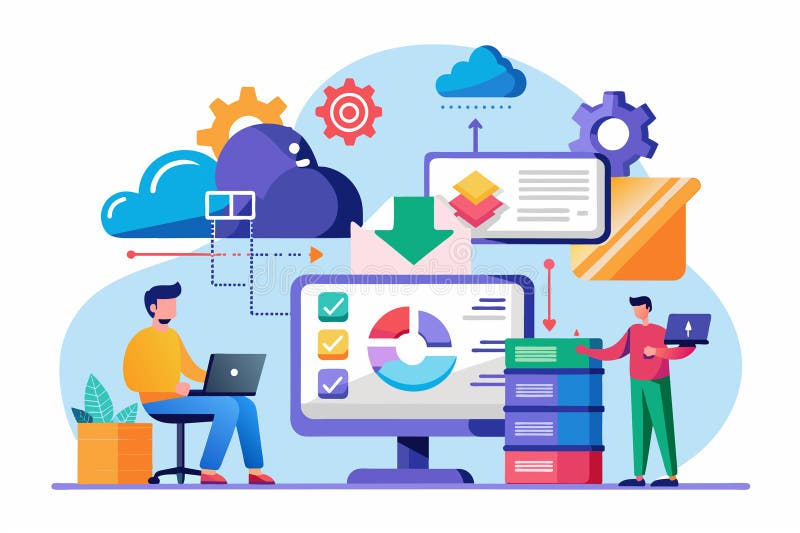 Managing Downloads Stock Illustrations – 12 Managing Downloads Stock ...