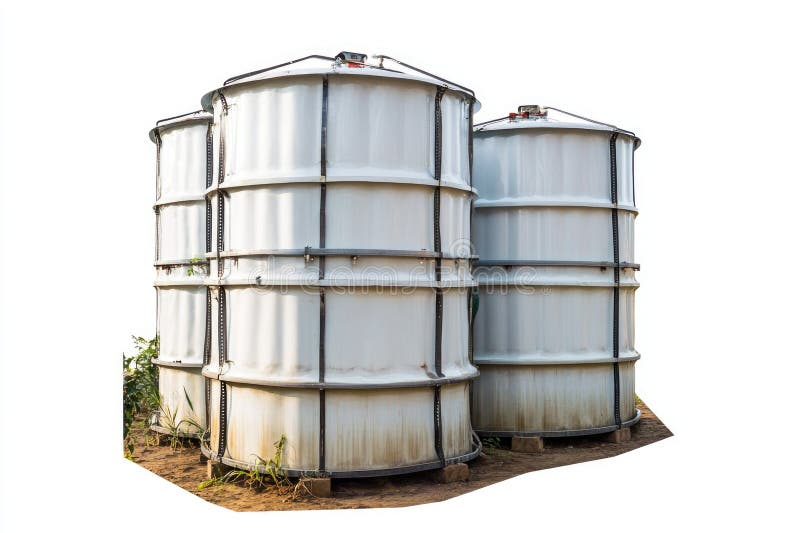 Two Industrial Tanks Side by Side, Possibly Used for Storage or ...