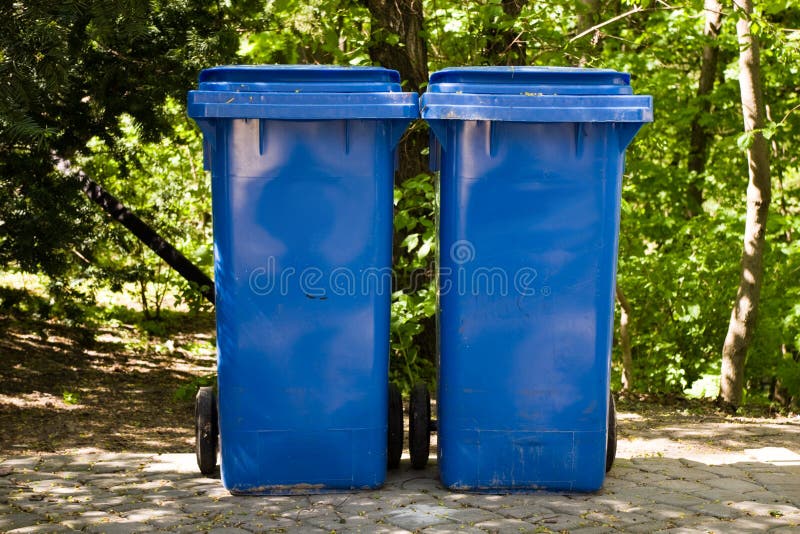 Two industrial trash bins stock image. Image of disposal - 11419189