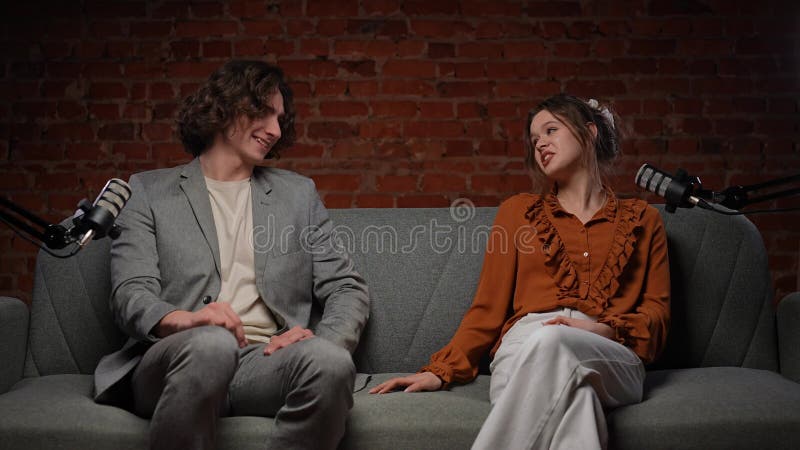 Engaging Conversation between Influencers in a Creative Podcast Studio ...