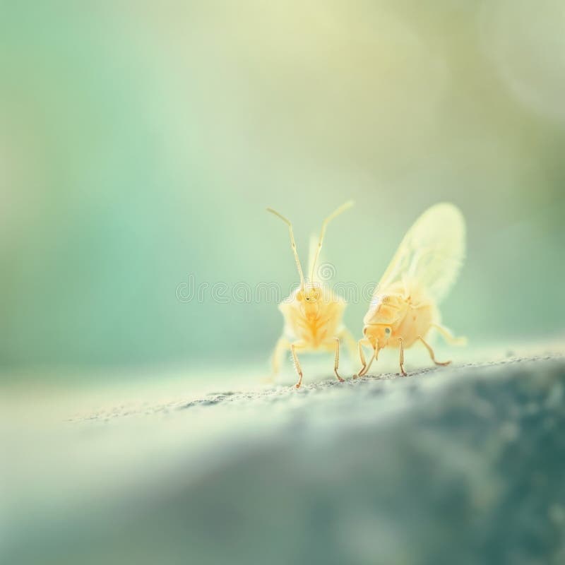 Two Insects are Standing Next To Each Other on a Surface, AI Stock ...