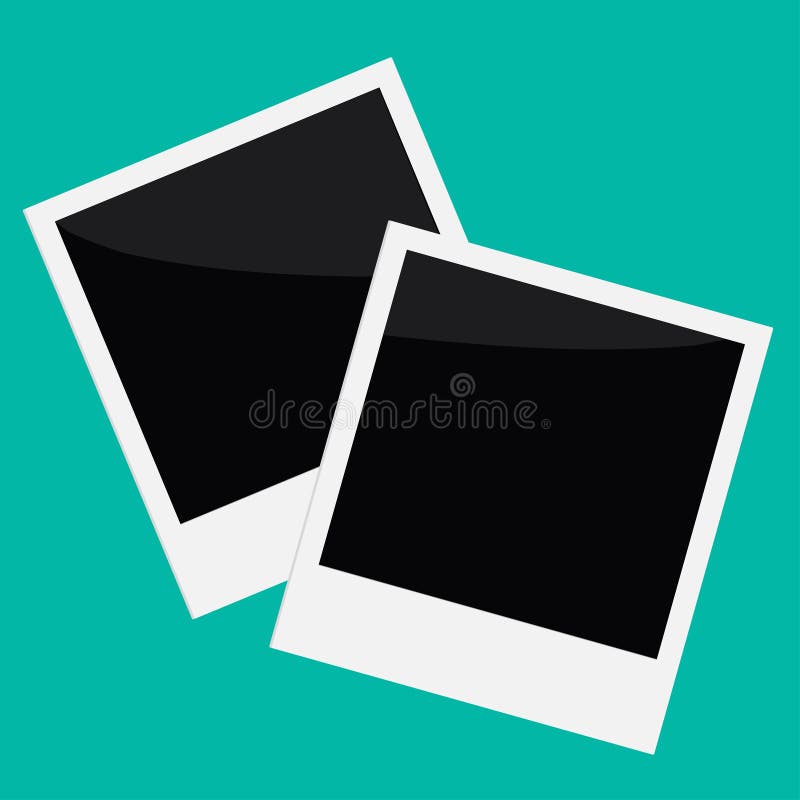 Two Instant Photos in Flat Design Style. Stock Vector - Illustration of ...