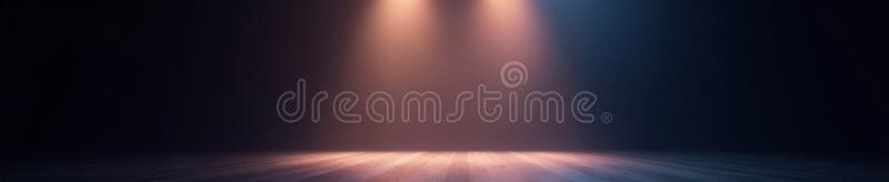 Two Intense Beams Illuminate a Bare Stage, Deep Shadows Surround ...