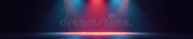 Two Intense Beams Illuminate a Bare Stage, Deep Shadows Surround ...