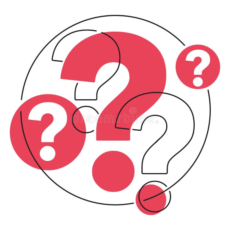 Two Interacting of Different Question Marks Stock Vector - Illustration ...
