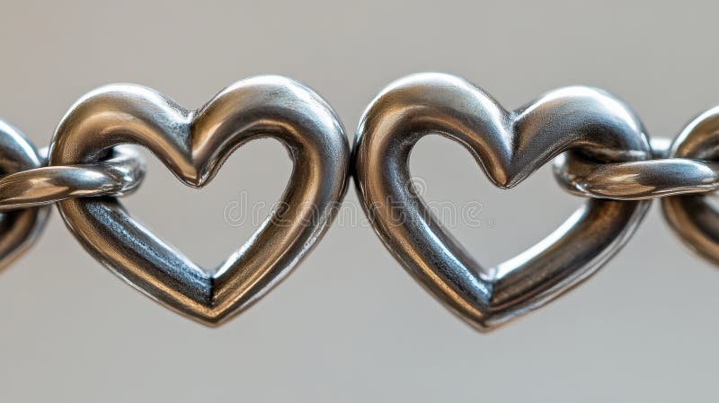 Two Interlinked Hearts Symbolize Love and Connection, Perfect for ...