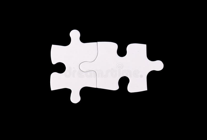 Two Interlocked Puzzle Pieces Symbolizing Unity and Teamwork in a ...