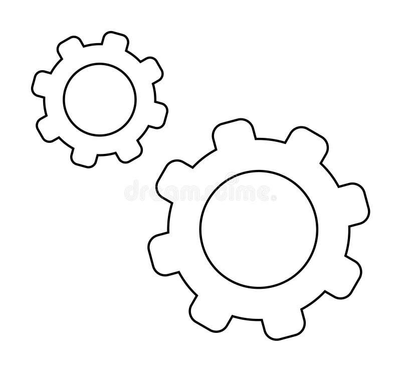 Two Interlocking Gears Representing Teamwork, Collaboration, and ...