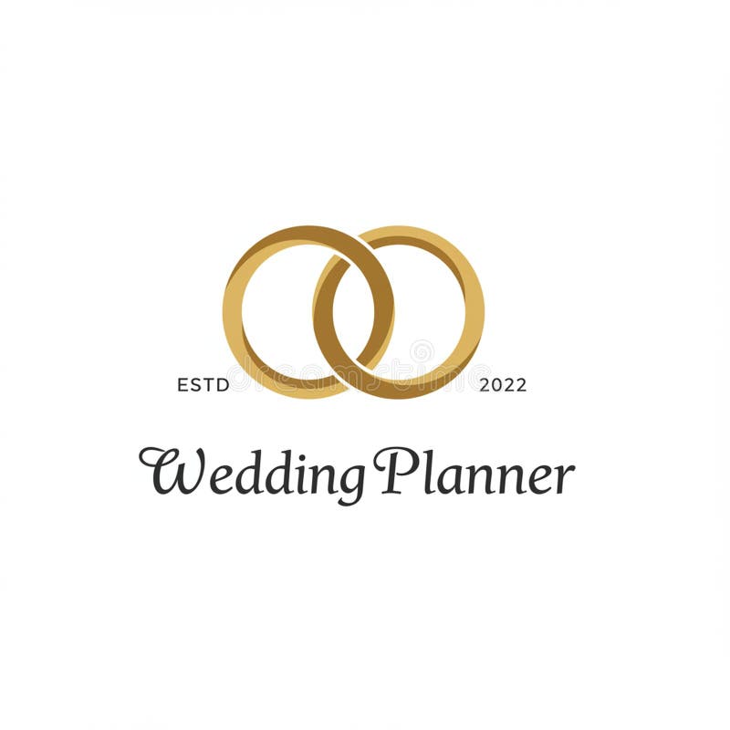 Two Interlocking Gold Rings Form the Central Element of this Logo ...