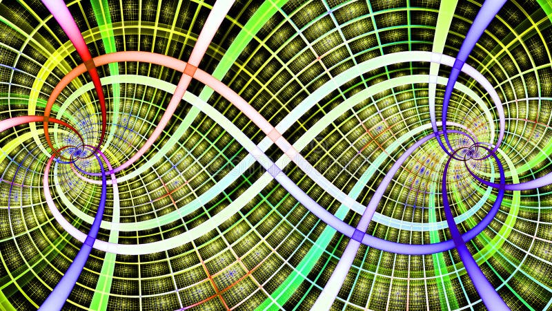 Two Interlocking Spirals Creating An Infinity Symbol With Decorative