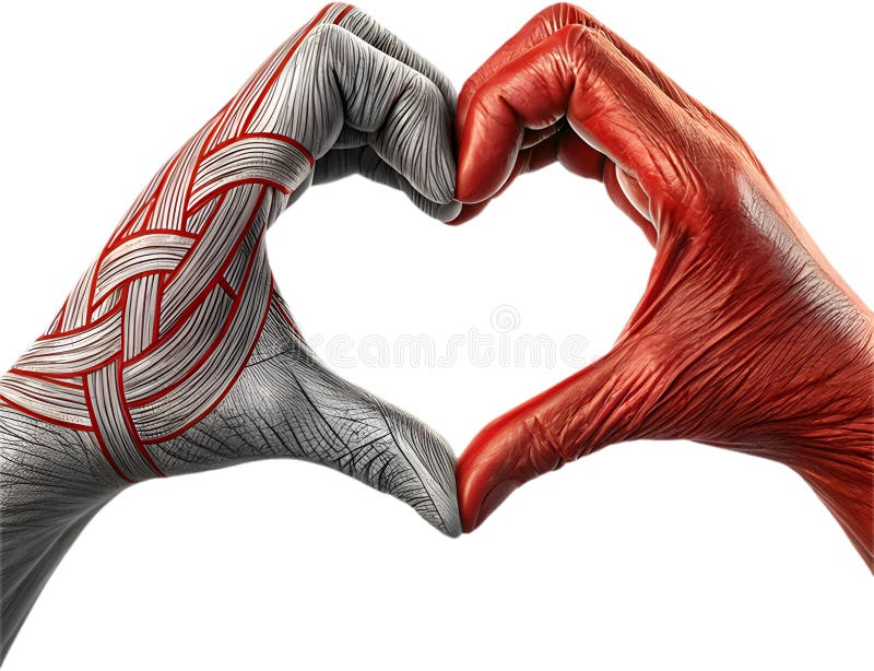 Two Intertwined Hands Gracefully Form a Heartfelt Love Symbol. Stock ...