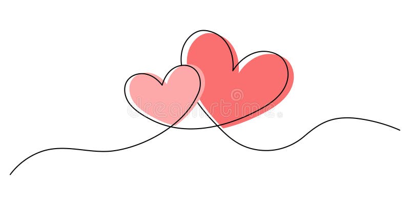 Hearts Line Drawing Stock Illustrations – 35,918 Hearts Line Drawing ...