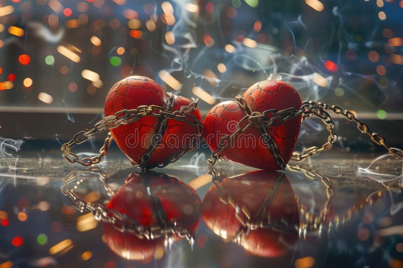 Two Intertwined Hearts Symbolizing the Depth of Love and Connection ...