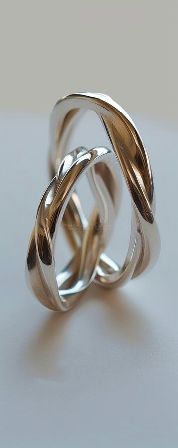 Two Intertwined Rings, Representing Commitment and Unity Stock ...