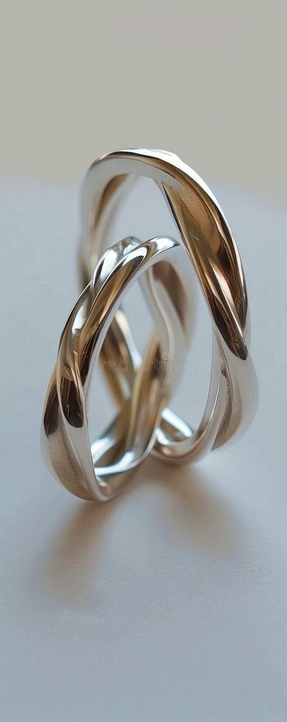 Two Intertwined Rings, Representing Commitment and Unity Stock ...