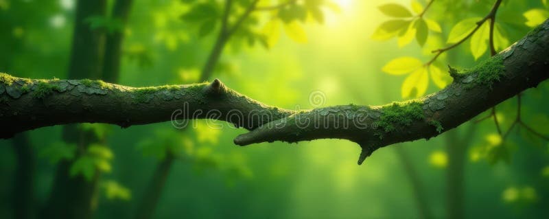 Two Intertwined Tree Branches, Leaves Touching, Proximity, Side by Side ...