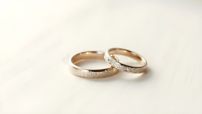 Two Intertwined Wedding Rings on a Clean White Background, Symbolizing ...