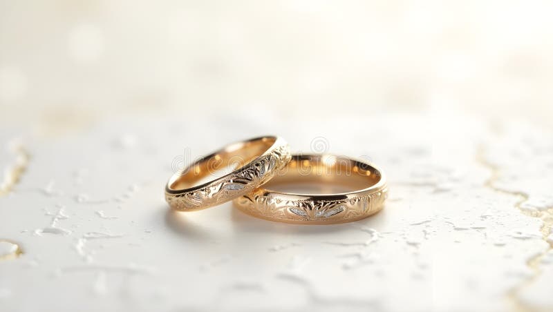 Two Intertwined Wedding Rings on a Clean White Background, Symbolizing ...