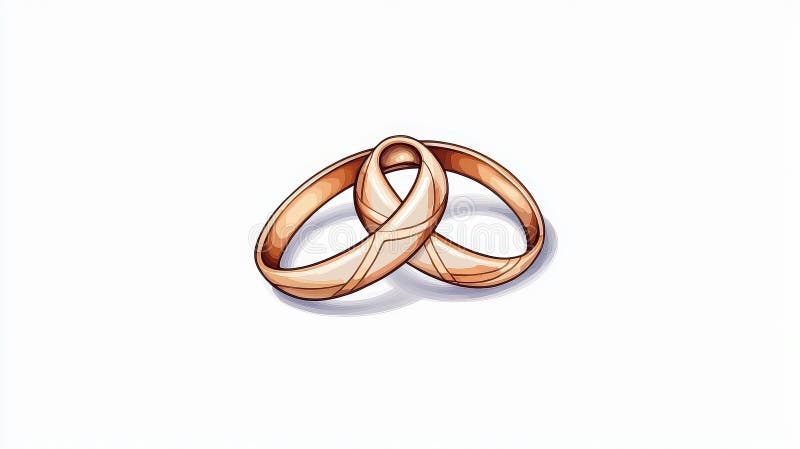 Two Intertwined Wedding Rings Symbolizing Love, Commitment, and Unity ...