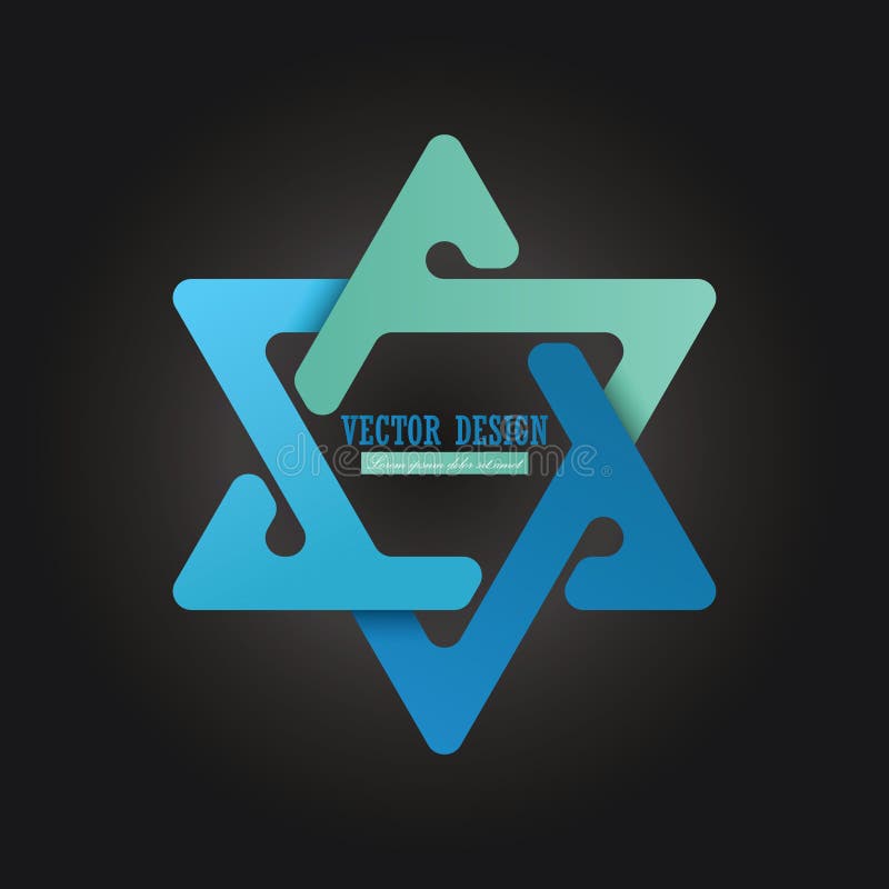 Two Intertwining Triangles. Template for a Logo, Logo or Brand, Icon ...