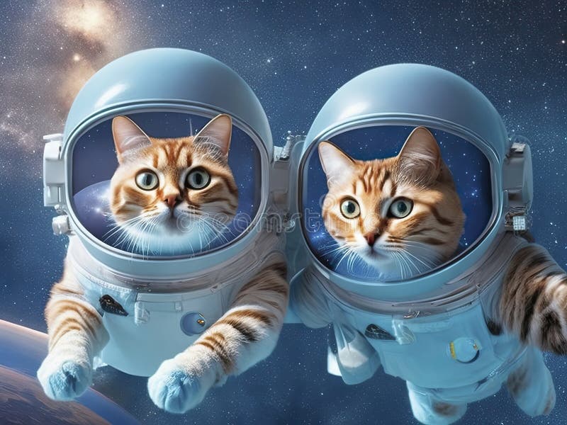 Intrepid Feline Astronauts Stock Illustrations – 5 Intrepid Feline ...