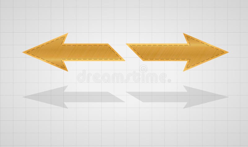 Two Inverse Arrows in Opposite Direction. Stock Vector Illustration ...