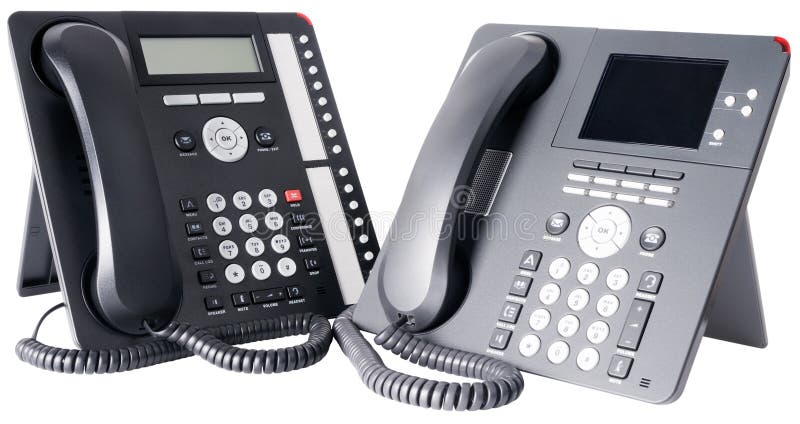 Two IP telephones stock photo. Image of handset, dial - 18080172